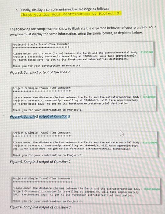Solved Question 2 7pts Simple Travel Time Computer 