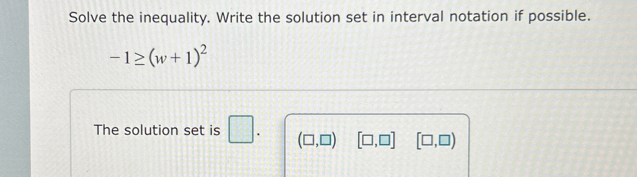 Solved Solve the inequality. Write the solution set in | Chegg.com