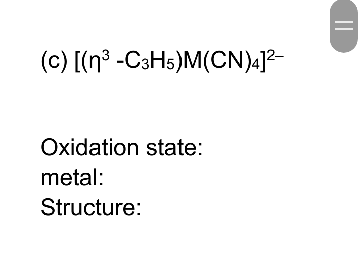 Solved 1. Assign the oxidation state of each M. Assuming the | Chegg.com