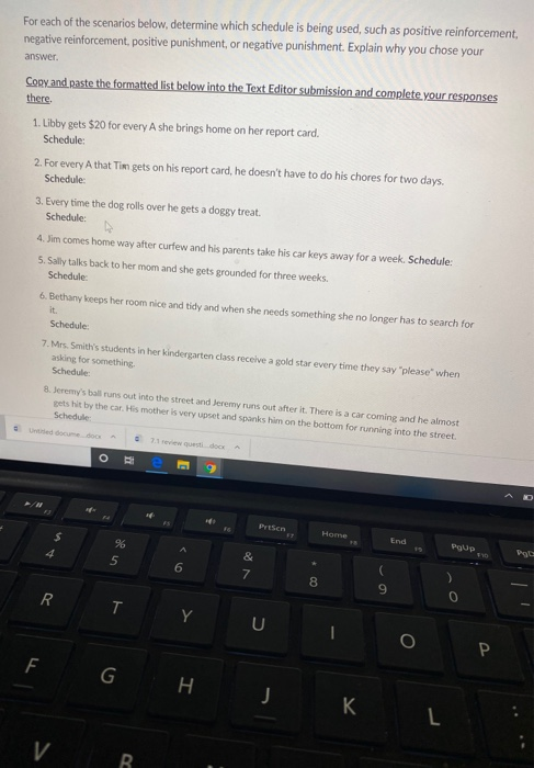 Solved For each of the scenarios below, determine which | Chegg.com