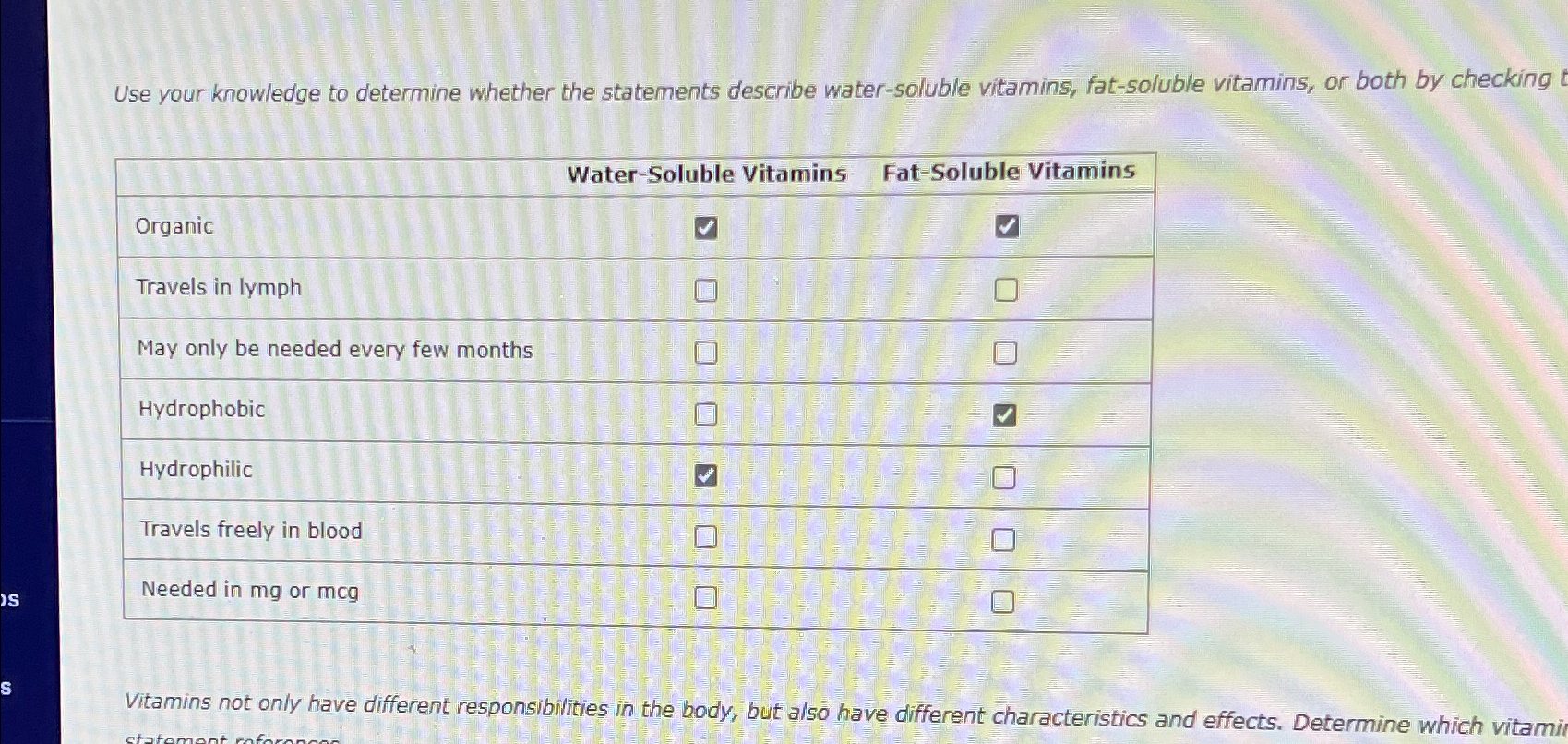 Solved Use your knowledge to determine whether the | Chegg.com