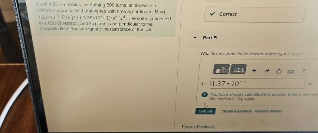 Solved A coil 4.50cm ﻿radius, containing 500 ﻿turns, is | Chegg.com