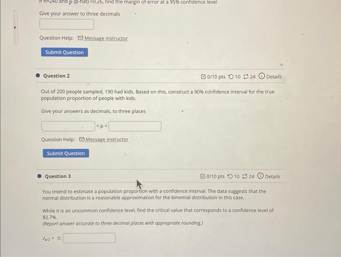Solved Give your answer to three decimals Question Help: | Chegg.com