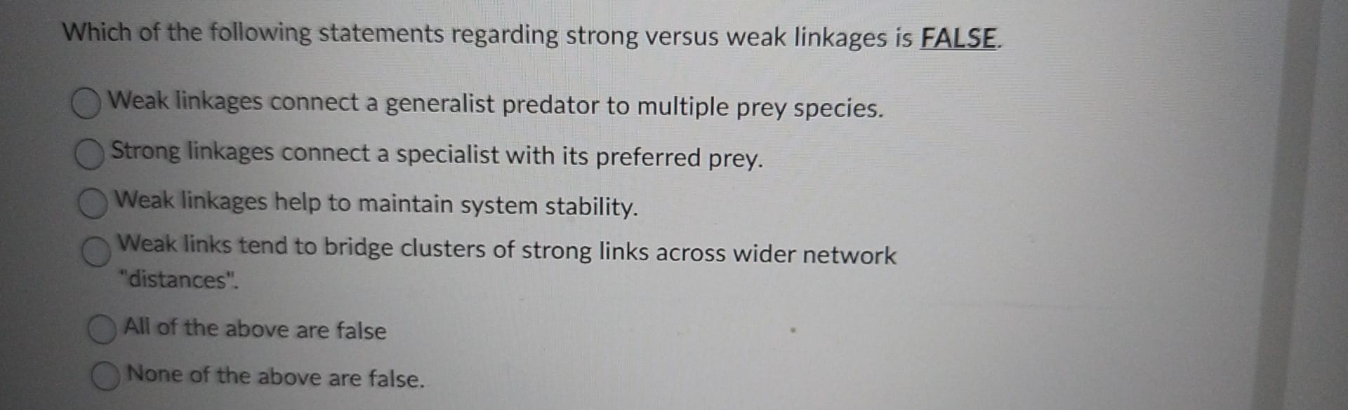 Solved Which of the following statements regarding strong | Chegg.com