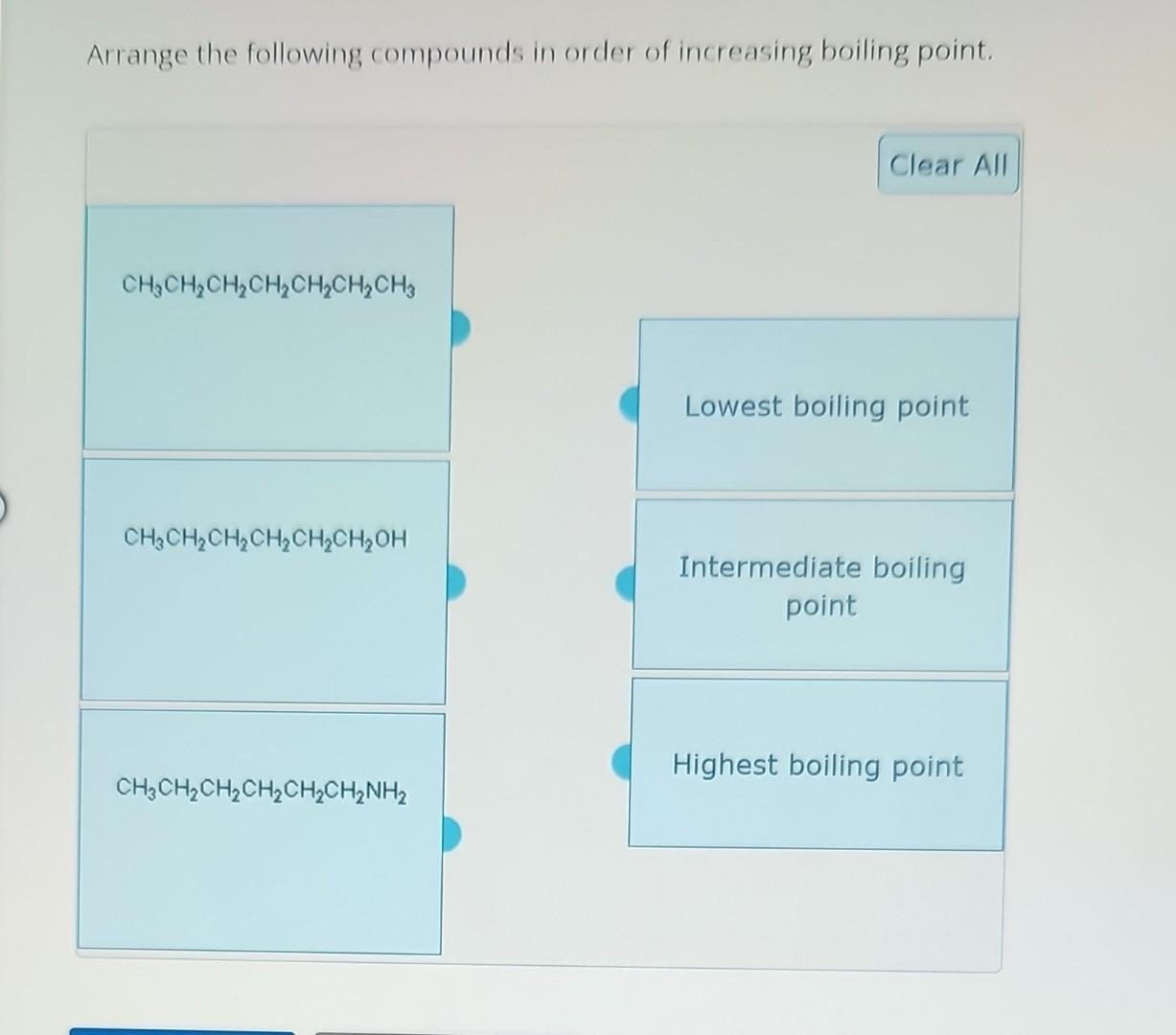 Solved Arrange the following compounds in order of | Chegg.com