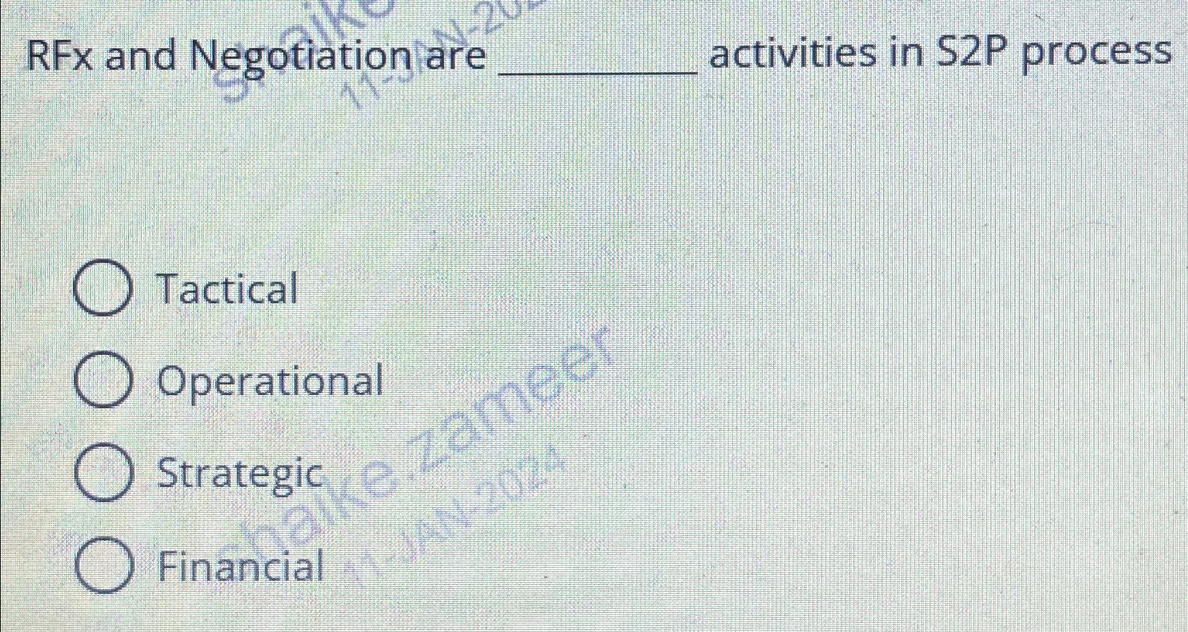 Rfx And Negotiation Are Activities In S2p