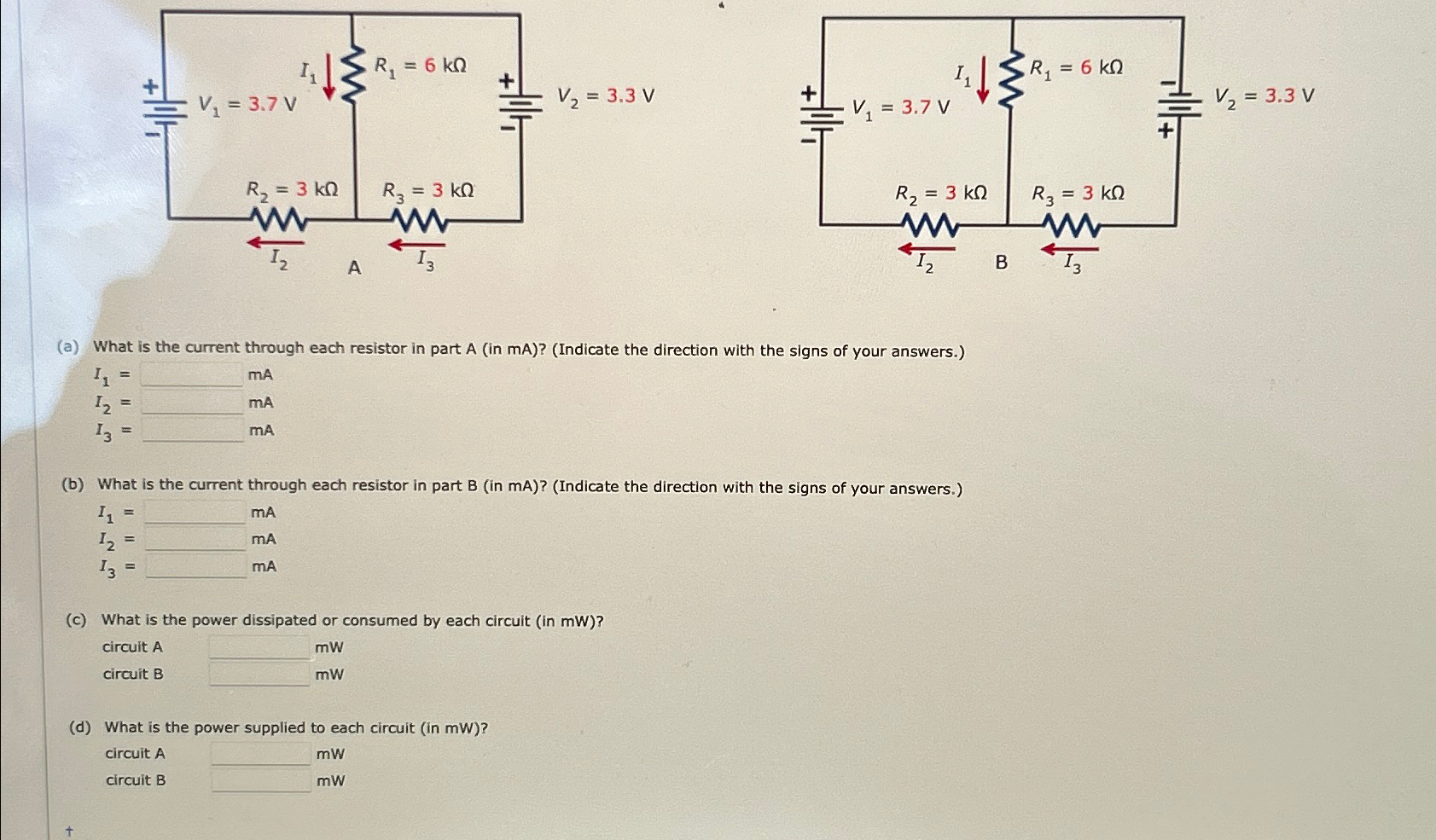 Solved (a) ﻿What is the current through each resistor in | Chegg.com