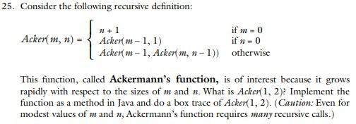 Solved 25. Consider the following recursive definition: | Chegg.com