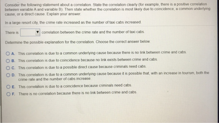 Solved Consider the following statement about a correlation | Chegg.com