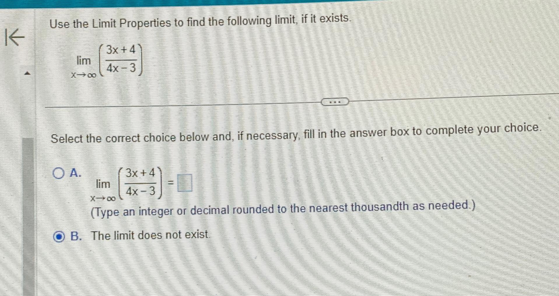 Solved Use the Limit Properties to find the following limit, | Chegg.com Solved Use the Limit Properties to find the following limit, | Chegg.com