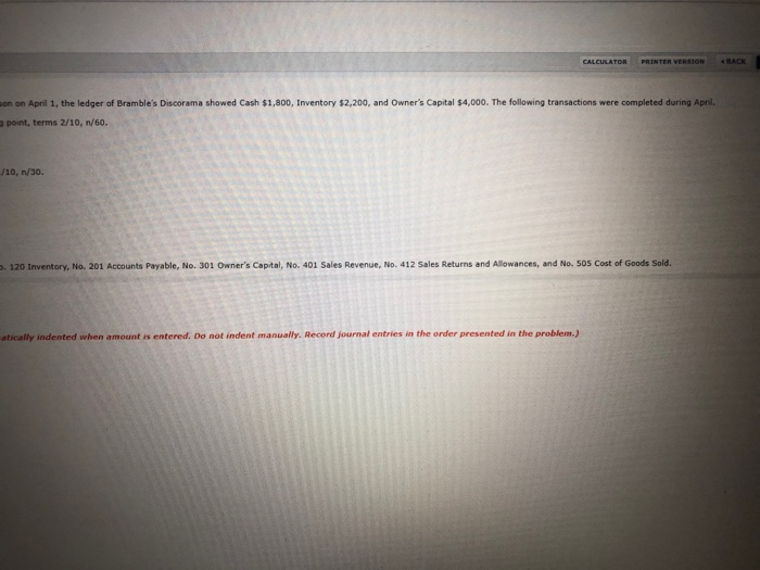Solved Announcements Problem 5-04A a-c (Part Level | Chegg.com