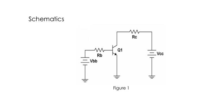 Solved Schematics Rc Q1 Rb Vcc Vbb Figure 1 Base Bias 2. | Chegg.com
