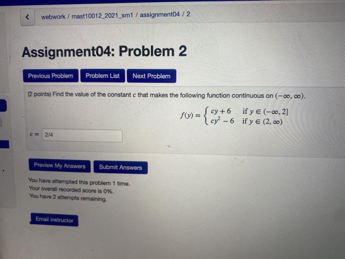 Solved Webwork Mast100122021sm1 Assignment042 