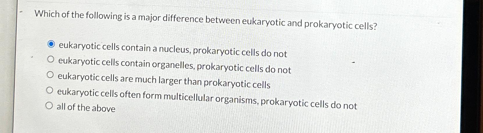 Solved Which of the following is a major difference between | Chegg.com