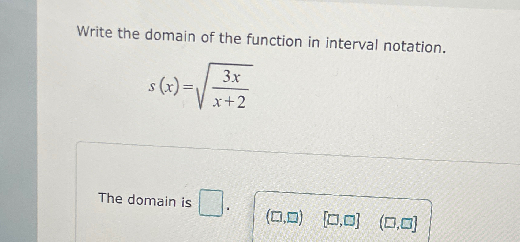 Solved Write the domain of the function in interval | Chegg.com