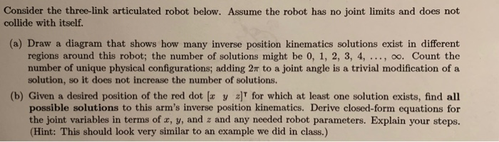 Consider the three-link articulated robot below. | Chegg.com Consider the three-link articulated robot below. | Chegg.com
