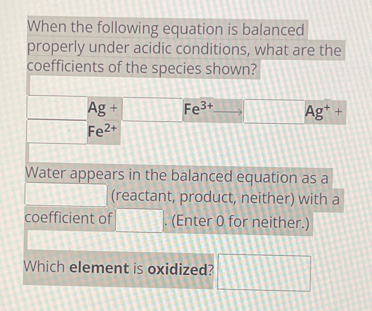 Solved When the following equation is balanced properly | Chegg.com