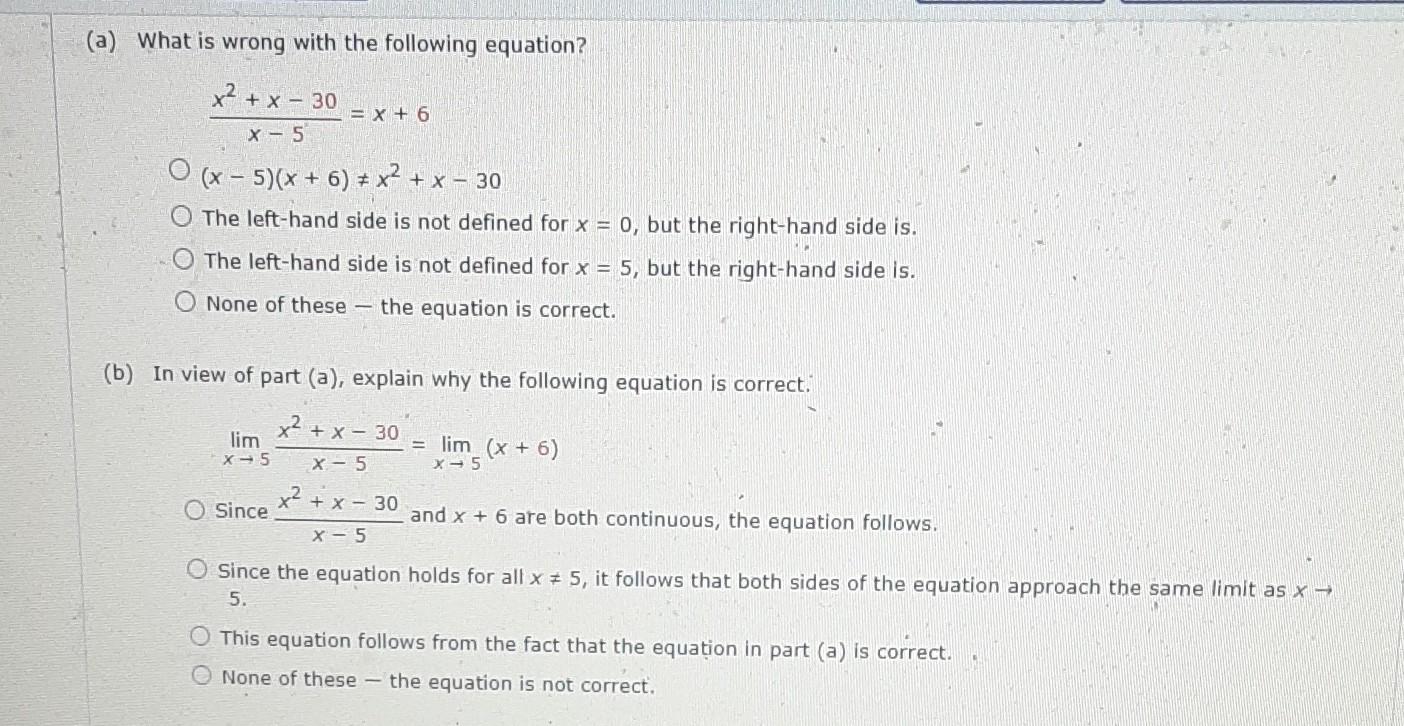 Solved (a) What is wrong with the following equation? | Chegg.com