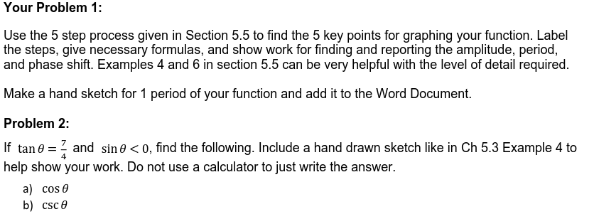 Solved Your Problem 1:Use the 5 ﻿step process given in | Chegg.com