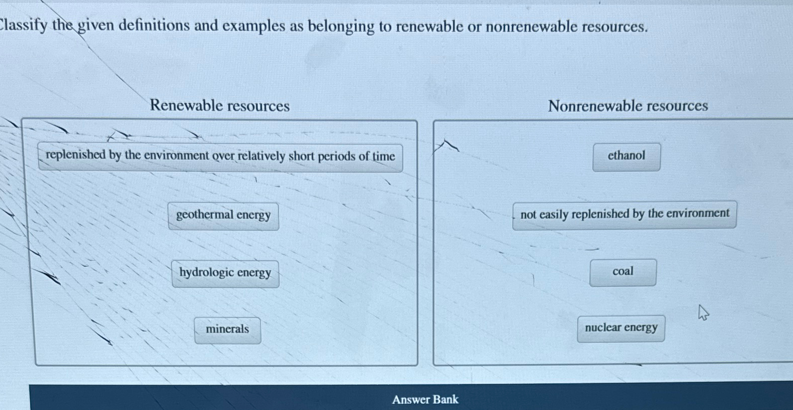 Solved lassify the given definitions and examples as | Chegg.com