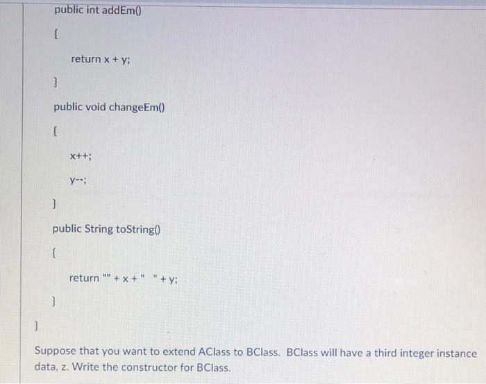 Solved i. Consider the following class definition: public | Chegg.com
