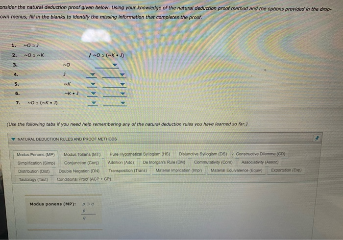 Solved consider the natural deduction proof given below. | Chegg.com