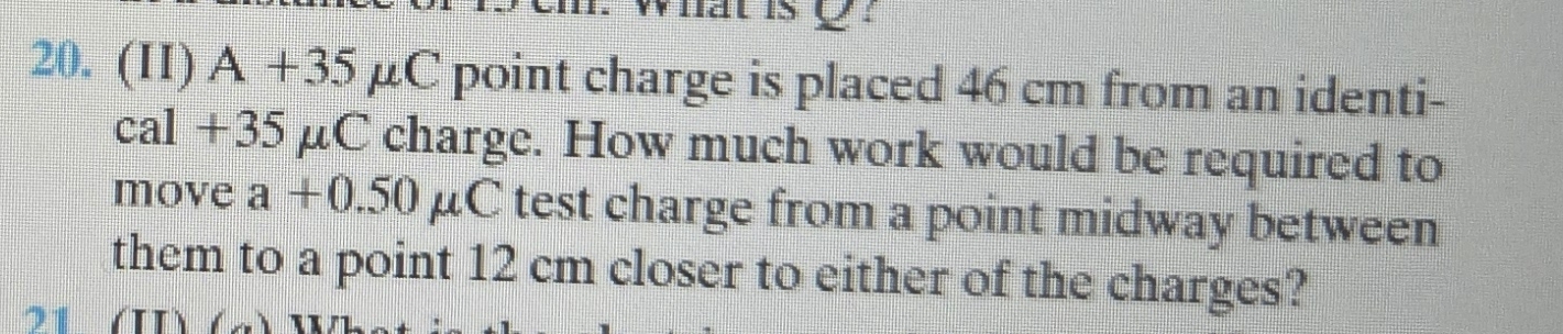Solved (II) A+35μC ﻿point charge is placed 46 ﻿cm from an | Chegg.com