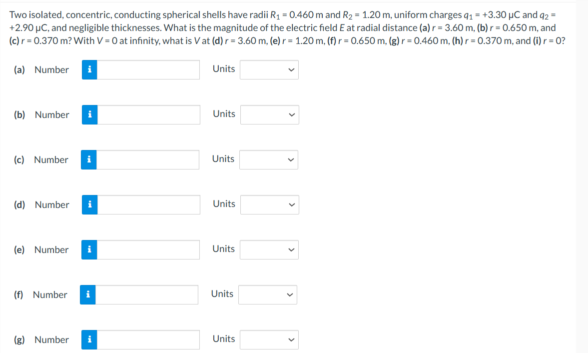 Solved Two isolated, concentric, conducting spherical shells | Chegg.com