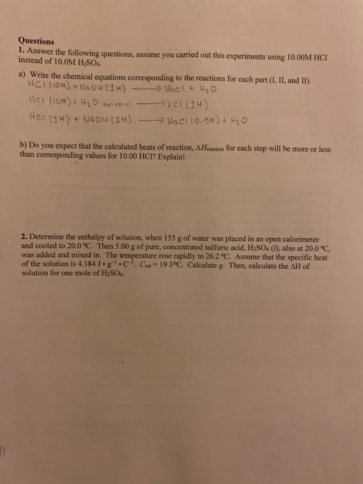 Questions 1. Answer the following questions, assume | Chegg.com