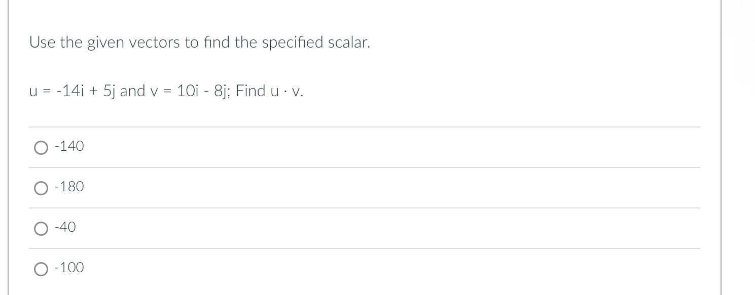 Solved Use the given vectors to find the specified | Chegg.com