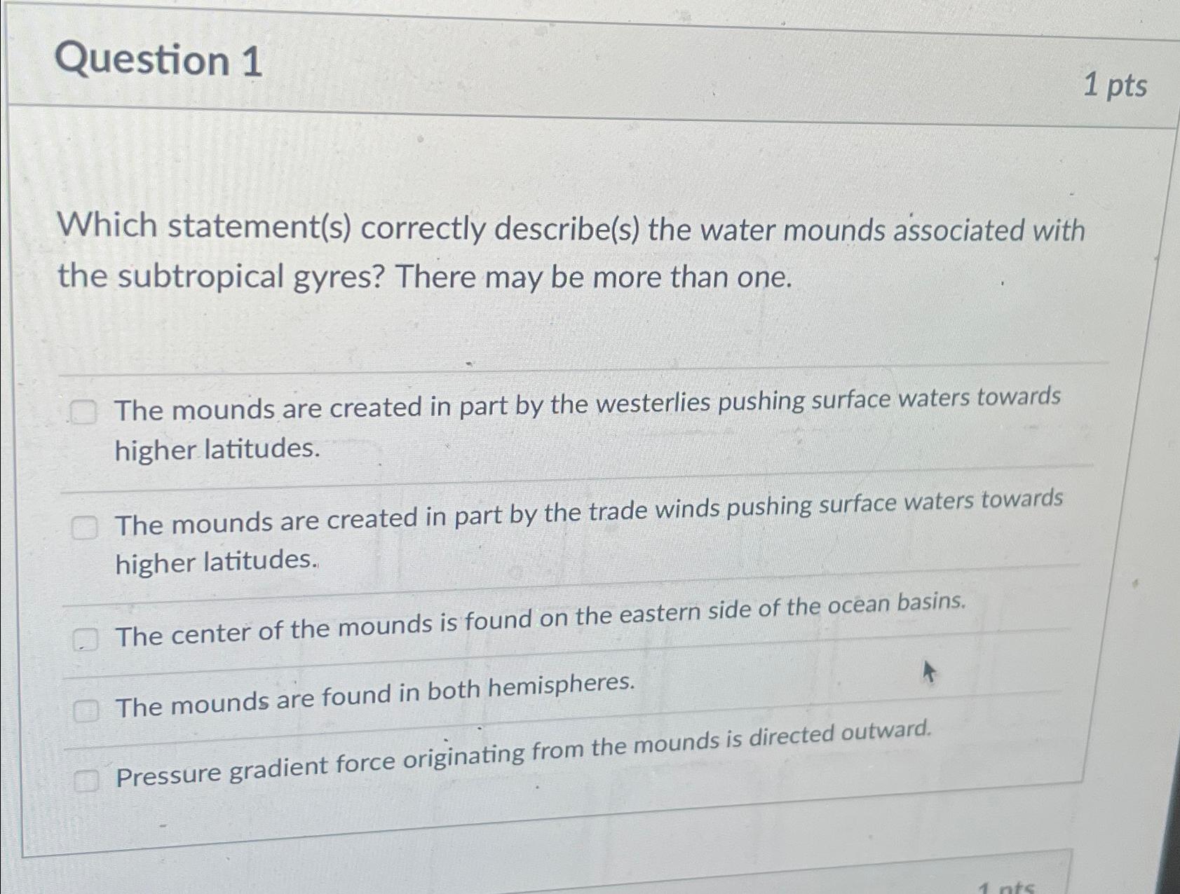 Solved Question 11 ﻿ptsWhich statement(s) ﻿correctly | Chegg.com