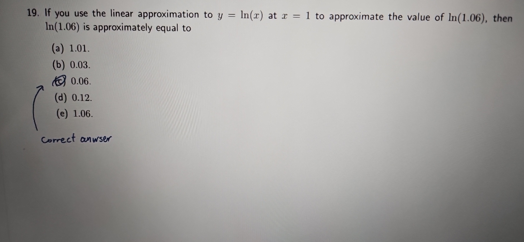 Solved If You Use The Linear Approximation To Y=ln(x) at