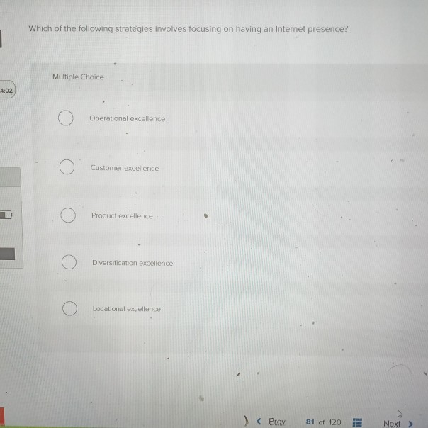 Solved Which of the following strategies involves focusing | Chegg.com