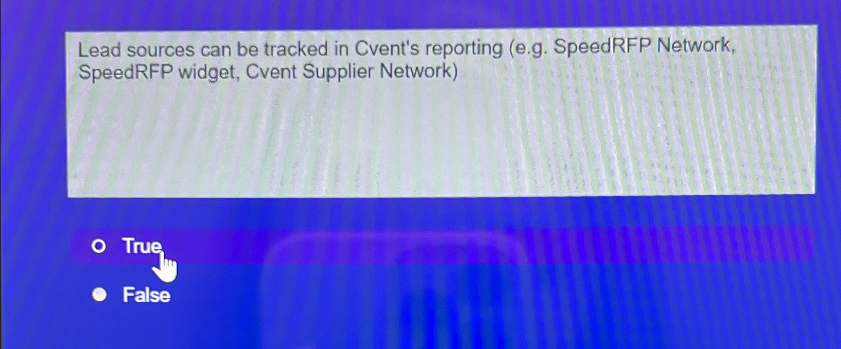 Solved Lead sources can be tracked in Cvent's reporting | Chegg.com