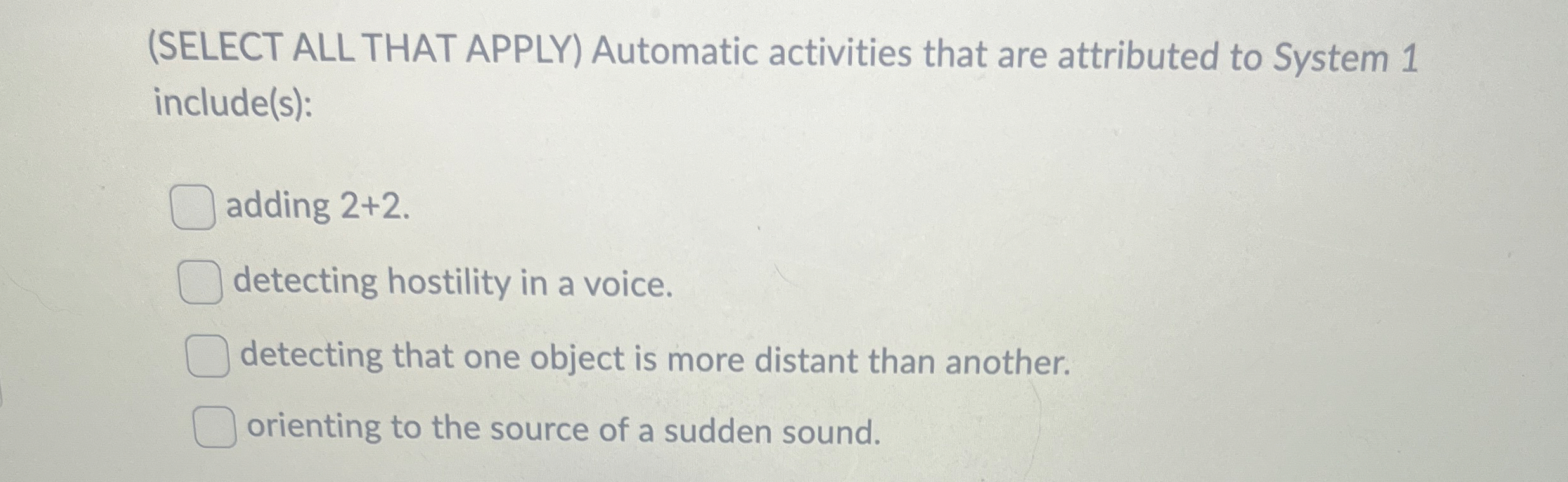 Solved (SELECT ALL THAT APPLY) ﻿Automatic activities that | Chegg.com