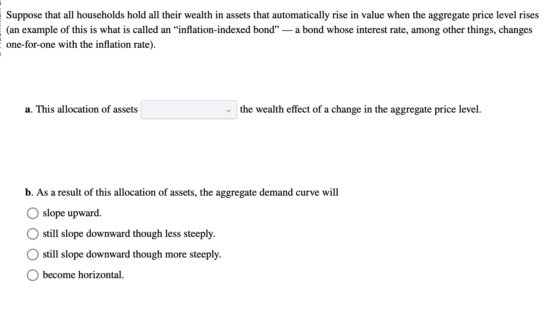 Solved Suppose that all households hold all their wealth in | Chegg.com