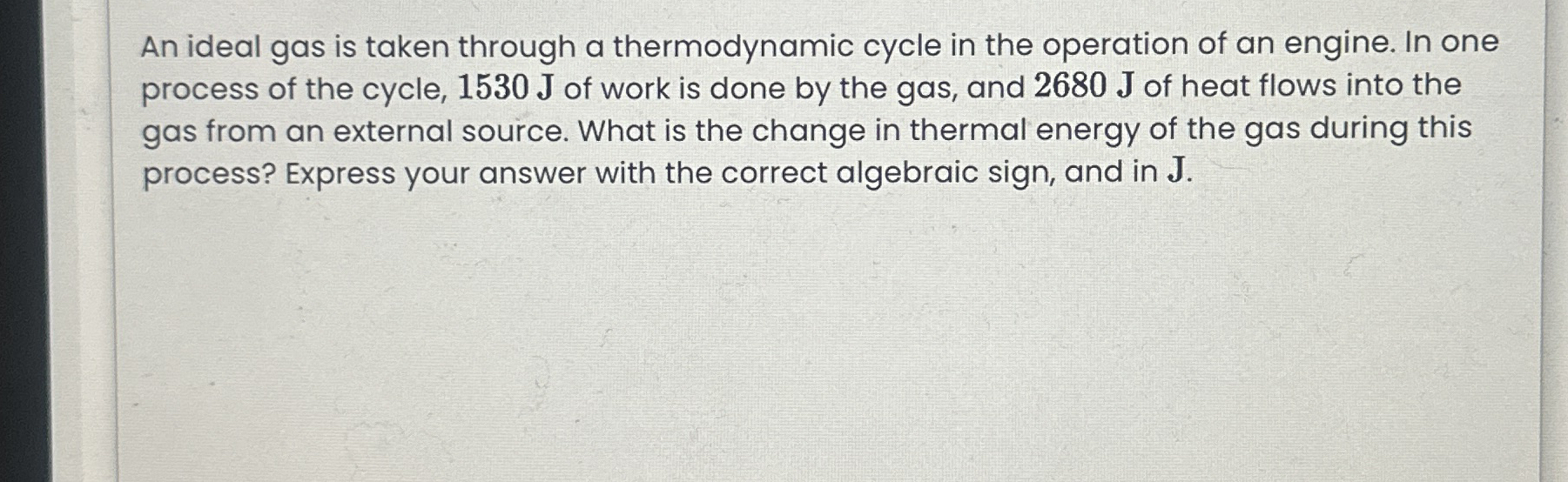 Solved An ideal gas is taken through a thermodynamic cycle | Chegg.com