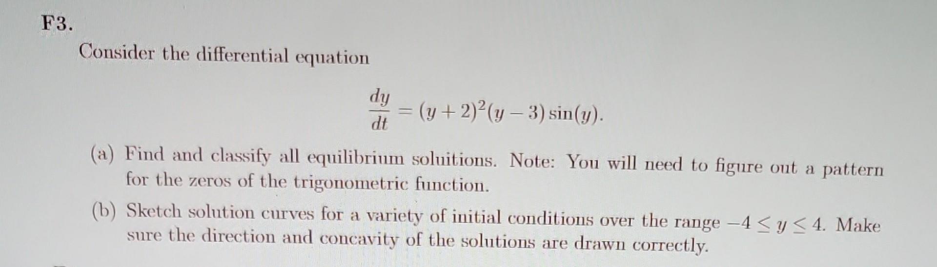 Solved Consider the differential equation | Chegg.com