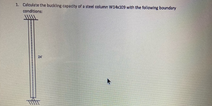 Solved 1. Calculate the buckling capacity of a steel column | Chegg.com