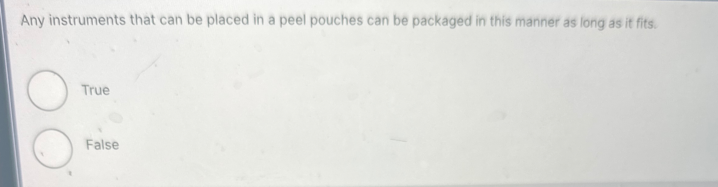 Solved Any instruments that can be placed in a peel pouches | Chegg.com