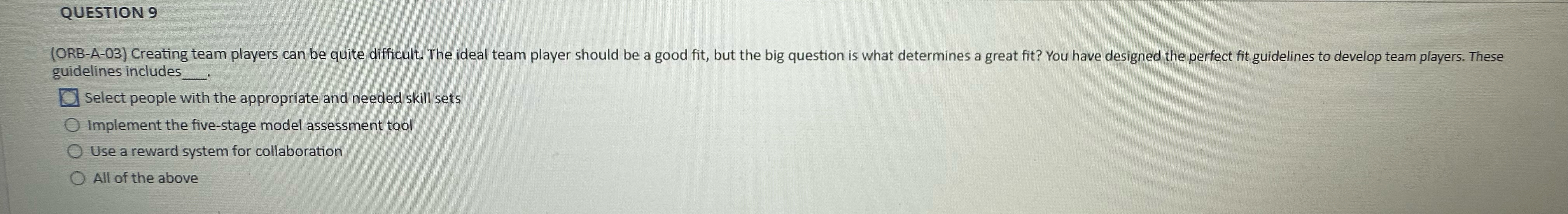 Solved QUESTION 9 ﻿guidelines includes q, ﻿Select people | Chegg.com