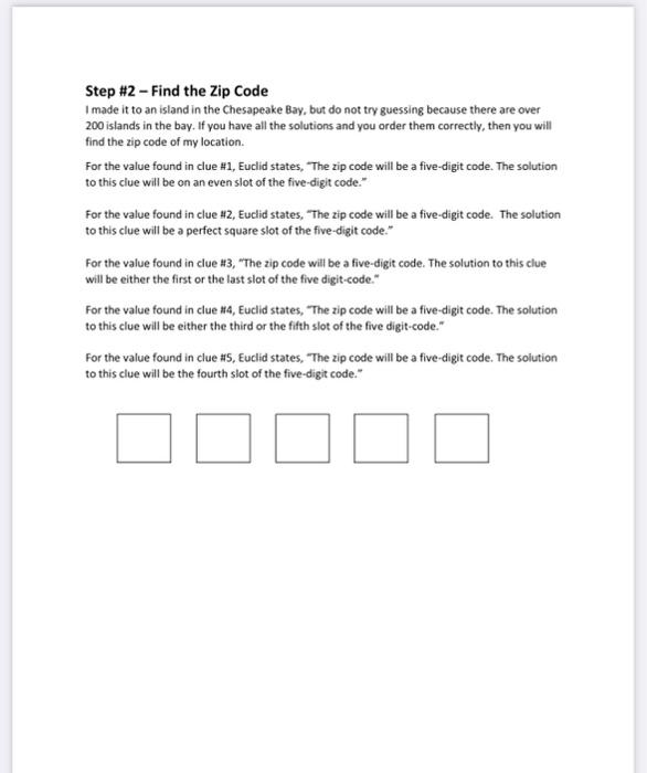 Solved Step \#1 - Solve the Clues Use the clues below to | Chegg.com