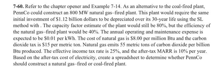 Solved 7-60. Refer to the chapter opener and Example 7-14. | Chegg.com