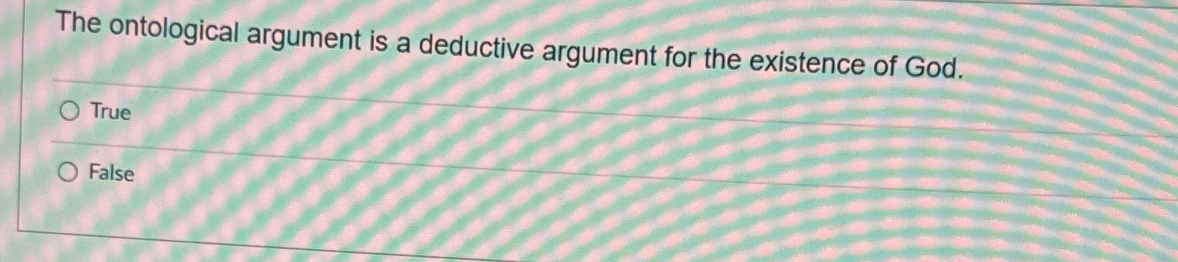 Solved The ontological argument is a deductive argument for | Chegg.com