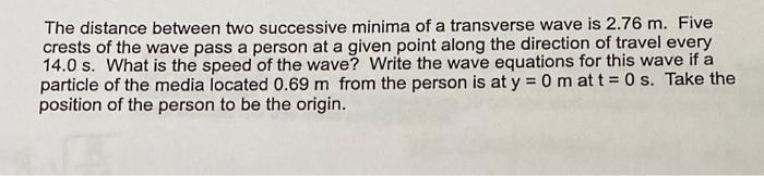 Solved The distance between two successive minima of a | Chegg.com