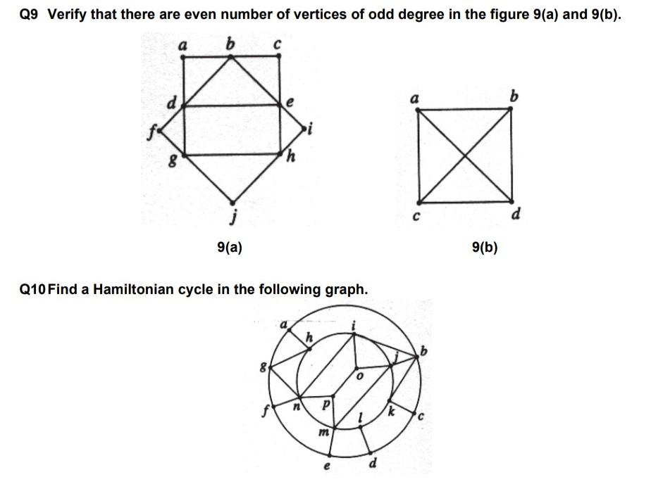Solved Q9 Verify that there are even number of vertices of | Chegg.com Solved Q9 Verify that there are even number of vertices of | Chegg.com