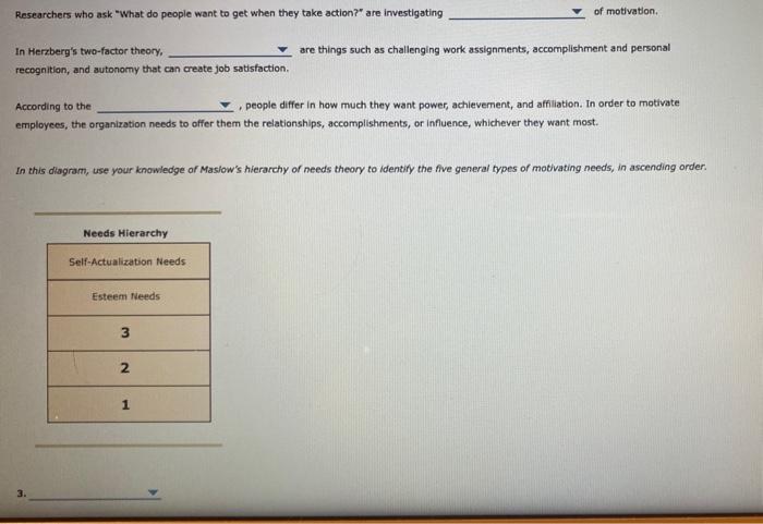 Solved Use your knowledge of what drives employee | Chegg.com
