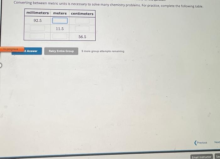 Solved ommon Metric Prefixes ou will encounter the following | Chegg.com