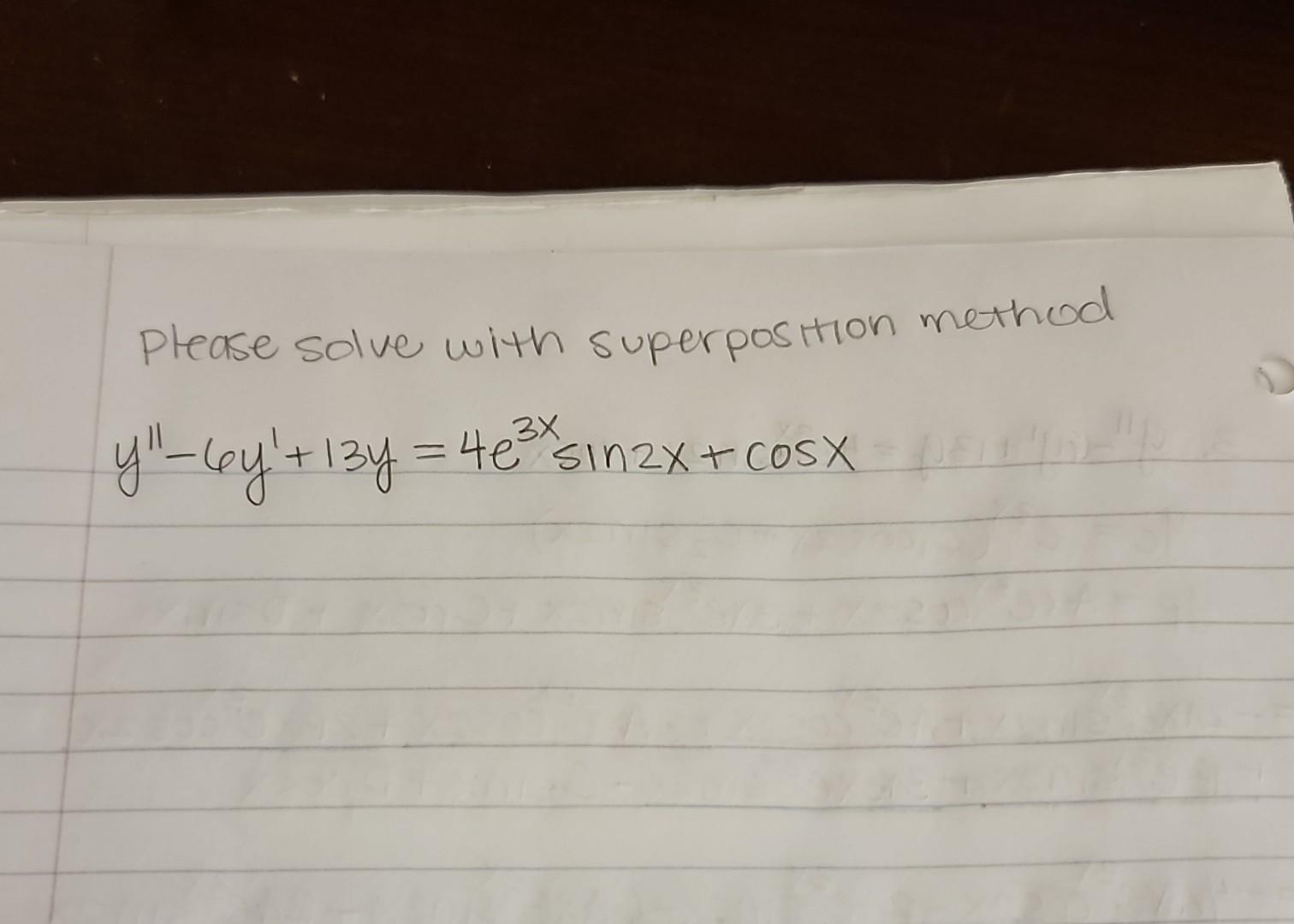 Solved Please solve with superposition method | Chegg.com