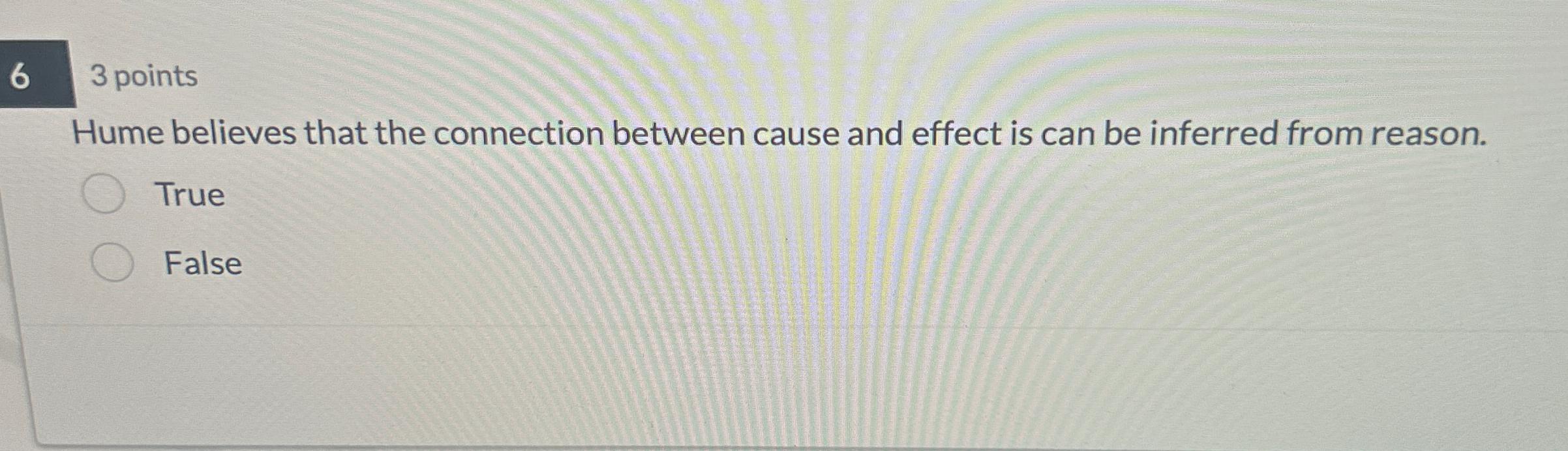 Solved 63 ﻿pointsHume believes that the connection between | Chegg.com